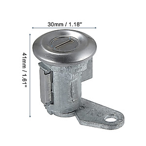 X AUTOHAUX 1 Set DL15500 Car Door Lock Cylinder W/Keys for Ford F100 1967-1979 for Ford F150 1975-1979 for Ford F250 F350 1967-1979