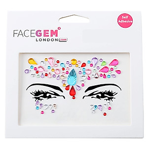 32 PCS Face Gems (RANDOM DESIGNS) Self- Adhesive Glitter Jewel Tattoo Sticker Festival Gems Rave Party Body Make Up C2ZAKMIX-A
