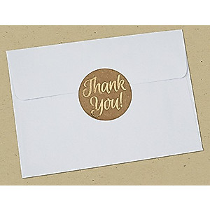 Great Papers! Seals Thank You Self-Adhesive Stickers, 250 Count Kraft, 1.57" (2017012)