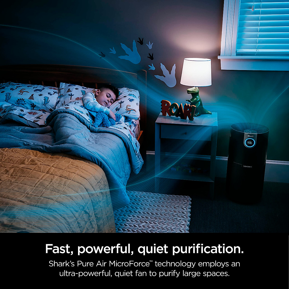 Shark Air Purifier MAX with NanoSeal HEPA, Cleansense IQ, Odor Lock, Cleans up to 1200 Sq. Ft. and 99.98% of particles, dust, allergens, smoke, 0.1–0.2 microns, Grey, HP202 (Renewed)