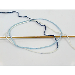 Lot of 4 x 100gr Skeins Ice Yarns Lorena Color (50% Cotton) Yarn Blue Shades White