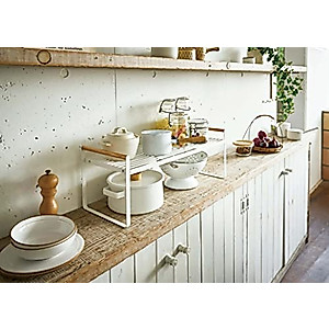 YAMAZAKI home Wired Organizer Rack-Kitchen Storage Shelves, One Size, White - 3803