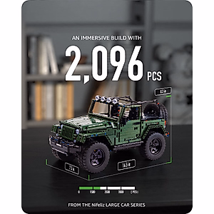Nifeliz Off-Road Pickup Wrange, 1:8 MOC Technique Building Set, Engineering Model Car Toy for Adults (2,096 Pieces)
