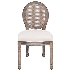 YPWRENH Modern Upholstered Dining Room Chair Dining Chairs 4 pcs Cream Fabric for Kitchen, Dining Room, Living Room