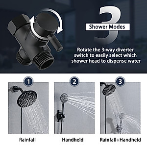 PROOX Dual Shower Head with Handheld Combo, High Pressure Round 8'' Rain Shower Head with Handheld ON/OFF Switch Button with 72 inch Extra Long Flexible Hose - Chrome