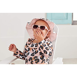Mud Pie Baby Girls' Leopard Sun HAT and Glasses, 6-18 Months