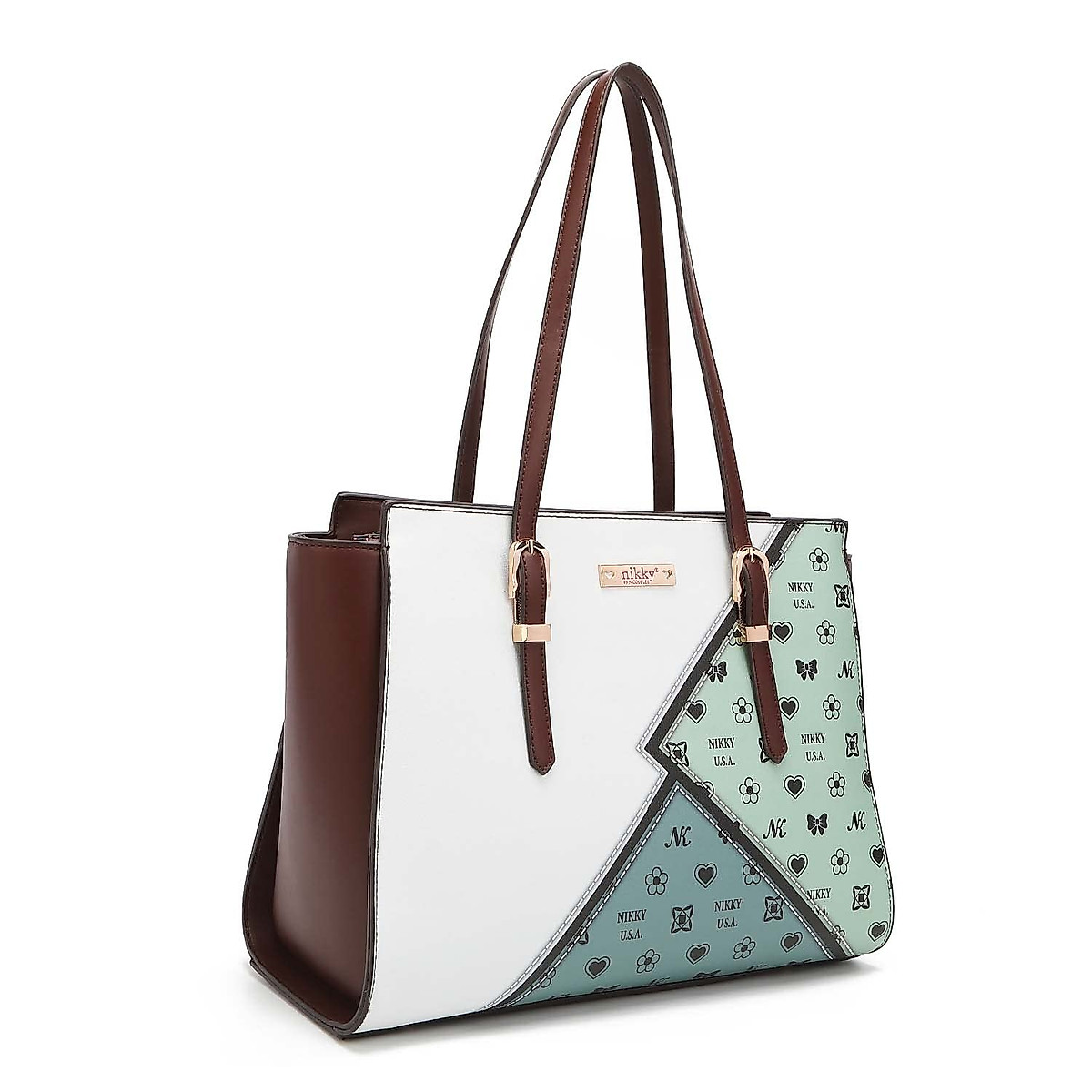 Nikky Evie Shoulder Bag 3 Pc Set (SAGE)