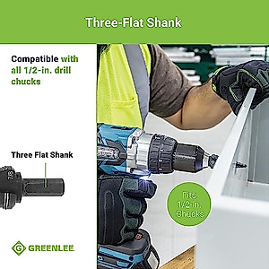 Greenlee GSB04 7/8" Step Bit (#4) Metal Cutter with Patented Split-Step Design, 7/8" Metal Cutting Tool for 1/2" Drill Chucks