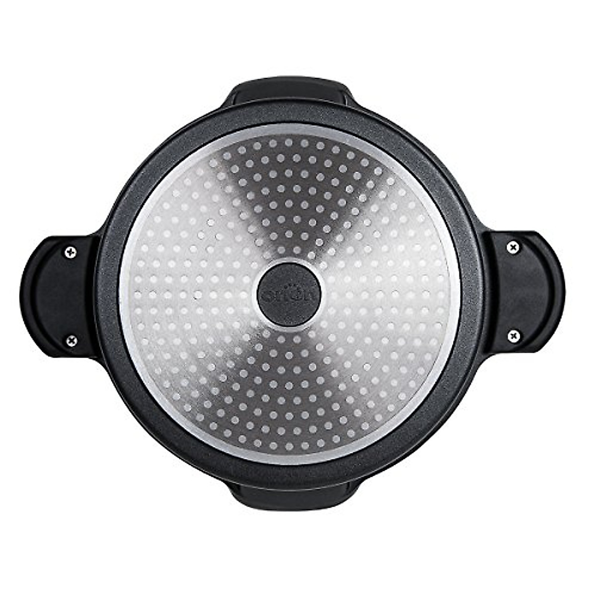 MasterPan 5 QT. Non-Stick Stock N’ Pasta Pot w/ Locking Handles and Easy Pour Strainer, 9”