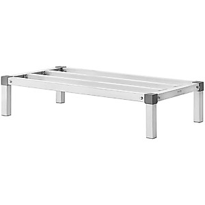 VEVOR Aluminum Dunnage Rack, 36” x 20” Commercial Food Floor Rack, 8” Off The Floor, 1000 lbs Capacity All-Welded Aluminum Storage Rack, for Storage in Restaurants, Kitchens, Garages and Vehicles