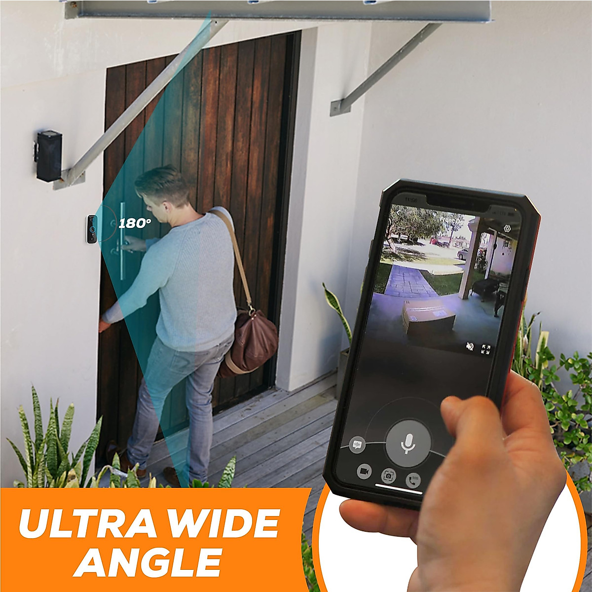 TOUCAN Wireless Video Doorbell with Chime and Wireless Pro Outdoor/Indoor Security Camera Bundle - Alexa & Google Enabled Bundle No Subscription Required