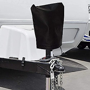 Mr.You 2 Pack Electric Tongue Jack Cover RV Accessories Universal Trailer RV Electric Tongue Jack Protective Cover,Black, 14″(H) x 5″(W) x 10″(D)