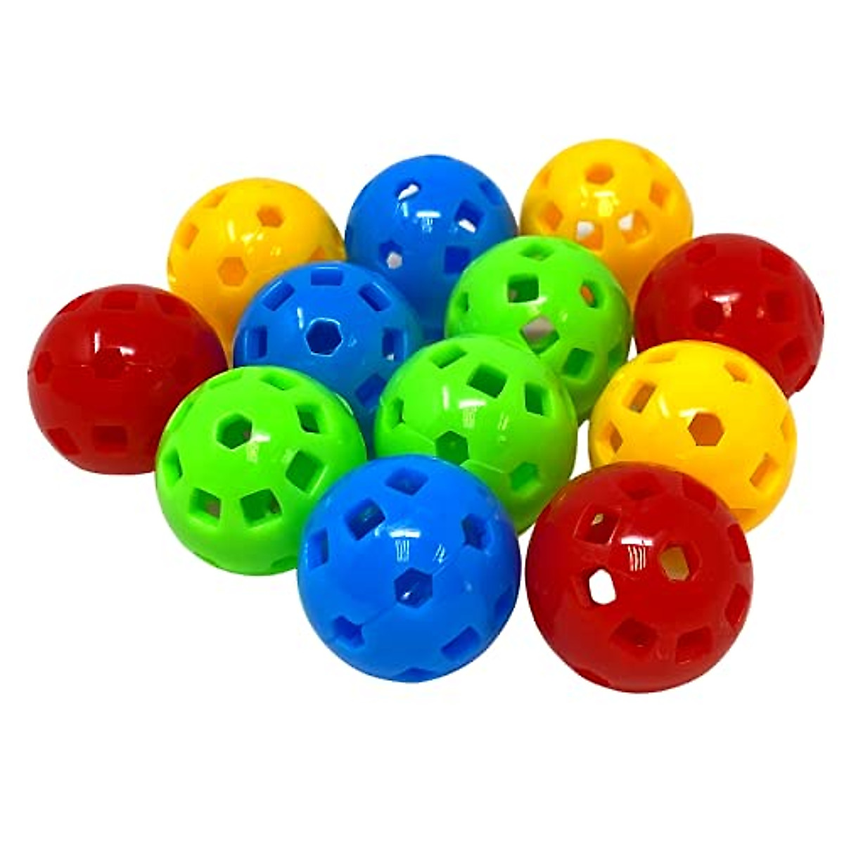 1492 PK.12 Mini Hard Plastic Balls Bird Toy Parrot Parts Craft Foot Play Kids