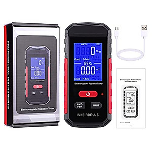 INKBIRDPLUS EMF Meter, Hand-held Digital Electromagnetic EMF Radiation Detector, 3in1 Rechargeable EMF Reader, EMF Detector Meter for Home,Office,Outdoor,Paranormal Equipment, Ghost Hunting Equipment