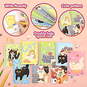 Tagitary Mini Notepads Cat Style Journal Notebooks,5.7X4 INCH Cat Themed Party Favors,16 PCS Small Pocket Notebooks,Fun School Classroom Prizes Goodie Bag Stuffers,Birthday Party Supplies for Kids