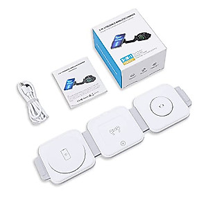 Criacr 3 in 1 Magnetic Foldable Wireless Charger, Wireless Charging Station for Travel, Compatible with iPhone 14/Pro/Max/Plus/13/12, Apple Watch, AirPods Pro