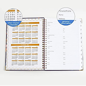 Daily Planner 2023,Daily Weekly Monthly Planner Yearly Agenda,Daily To Do List Notebook- Goal Agenda Foil Notebook Organizer for 2023,Students,College,Work,ADHD,Fitness,Productivity