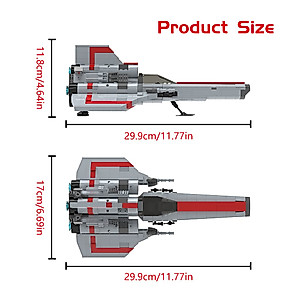 Sayotoo Colonial Viper MK1 Building Kit; Battles Galactica Collection Viper MK I Construction Sets, Viper Mark I Space Fighter Model Building Toys for Boys Aged 8+, New 2022 (607 Pieces)
