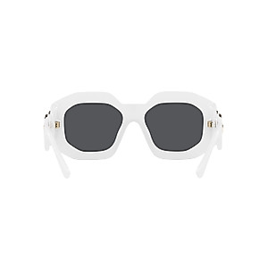 Versace Woman Sunglasses White Frame, Dark Grey Lenses, 56MM