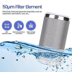 Amwater Stainless Steel Re-Cleanable Wire Mesh Filter Cartridge 5 "Length,2.5 "OD(10 Micron)