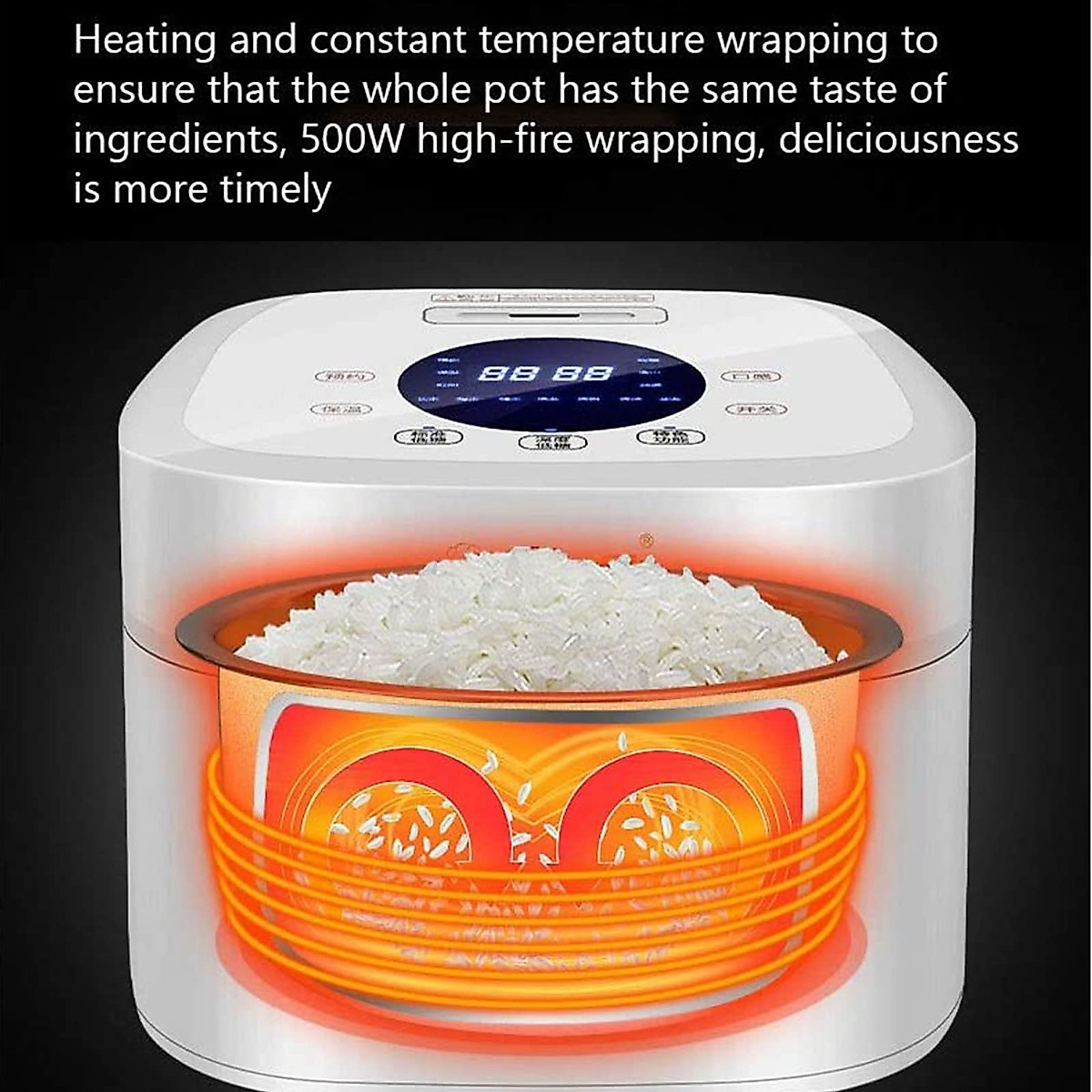 Low Sugar Rice Cooker is Fully Automatic, 3L Home Multi-Function Rice Cooker, Thickened Non-Sticking Inner Lined, Rice Soup is Separated, 2-4 People