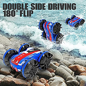 VOLANTEXRC Toys for 6-12 Year Old Boys, Amphibious RC Car for Kids, 2.4Ghz Remote Control Boat Waterproof 4WD Stunt Car, Gifts for Birthday, Christmas, Boys and Girls