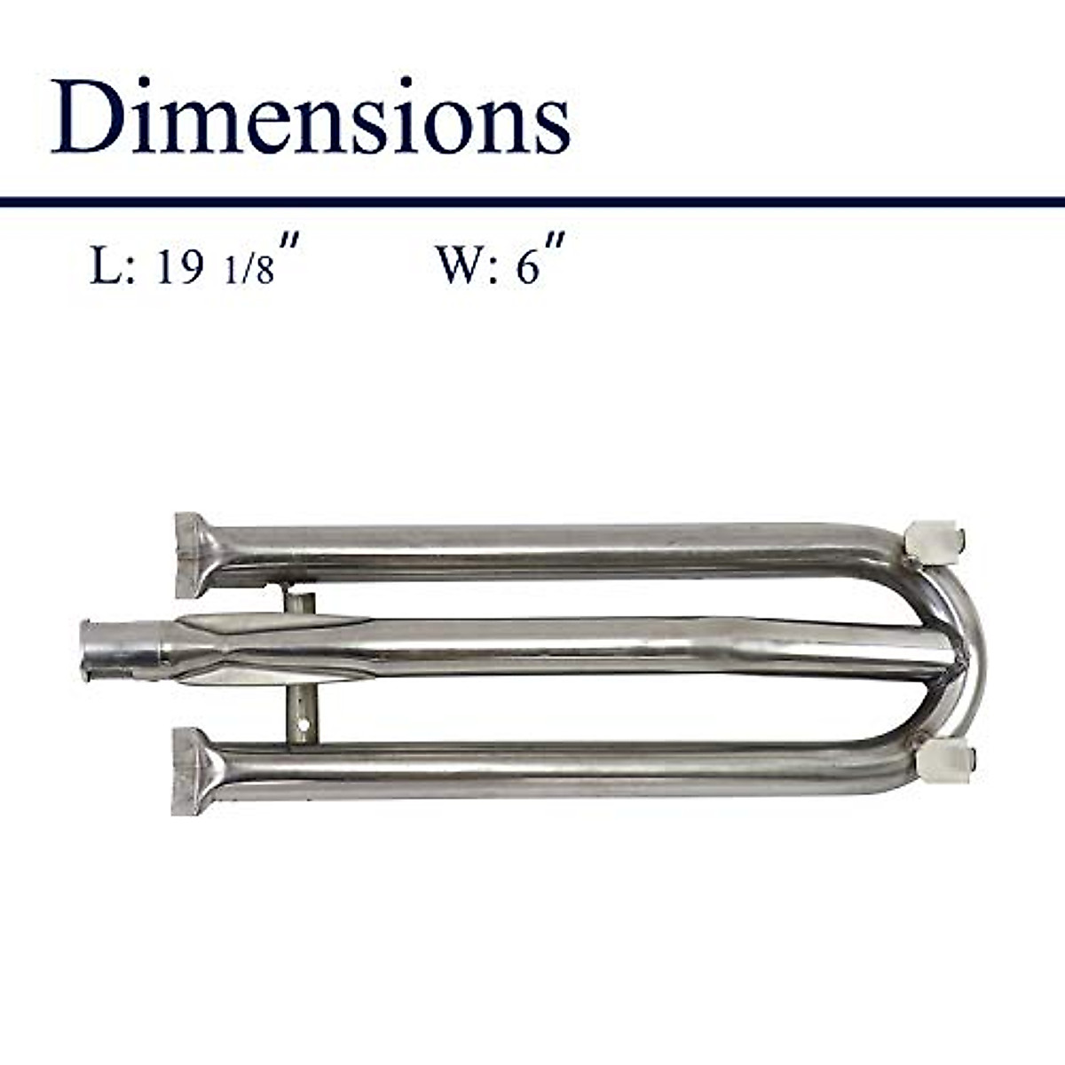 Folocy 19.125” Grill Burners BBQ Gas Grill Replacement Parts for DCS 27DBQR, DCS 30 BGB30-BQR, DCS 36 BGA36-BQARN, DCS 48 BGA48-BQRL, Brinkmann 810-8905-S 810-8907-S, Stainless Steel Pipe Tube