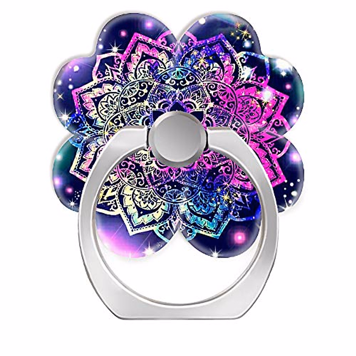 Cell Phone Ring Holder Cellphone Finger Stand 360 Degree Rotation Work for iPhone X 6 7 8 Plus S8 S9 Smartphone Tablet-Namaste Galaxy Mandala