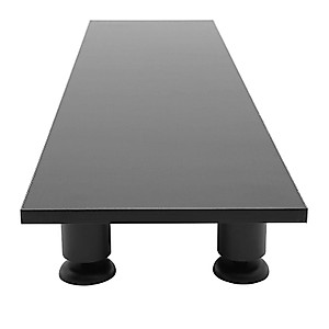 Bazargame 42''L Dual Monitor Stand Riser,Monitor Stand Riser Computer,High Density Board Laptop Desktop Organizer (black）