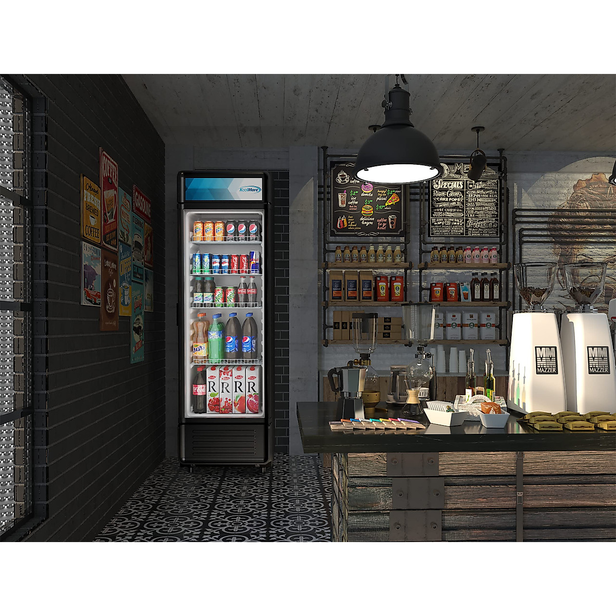 KoolMore MDR-9CP Display-Refrigerator, 9 cu.ft. Single Swing Door, Black