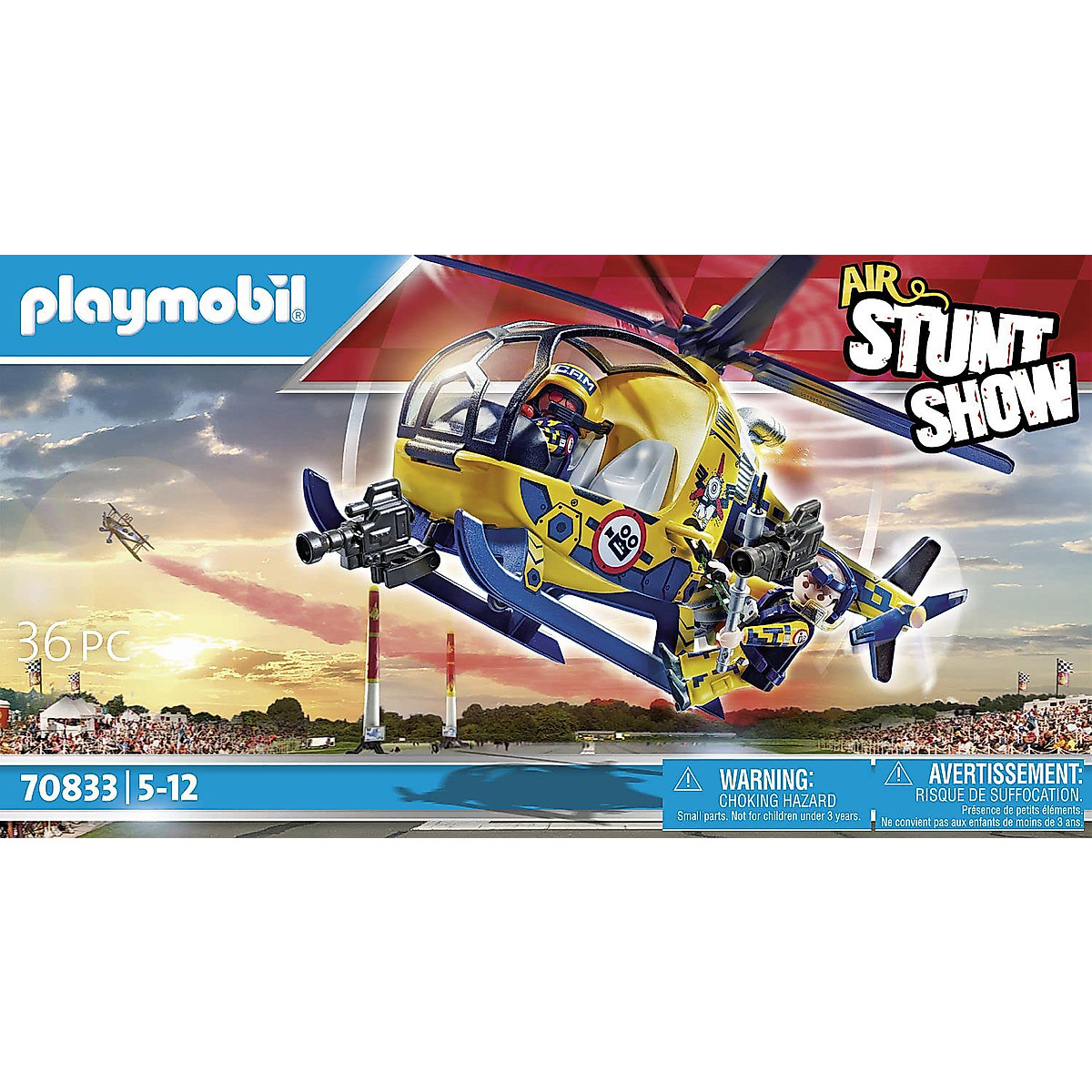 Playmobil Air Stunt Show Helicopter with Film Crew