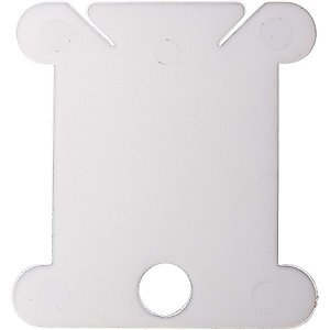 Darice White Plastic Floss Bobbins – Keep Thread Organized and Untangled – Wrap and Store Floss, Needlepoint and Craft Thread – Perforated to Hold Thread in Place, 1-1/2” Long, 25 Pieces