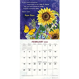Be Here Now 2024 Wall Calendar: Teachings from Ram Dass | 12" x 24" Open | Amber Lotus Publishing