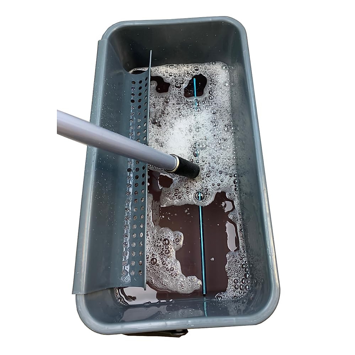 Zion Jan-San USA, 30L Window Flat Mop Bucket, Commercial, Microfiber Bucket Gray