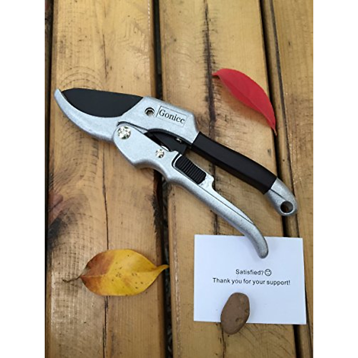 gonicc 8" Professional SK-5 Steel Blade Sharp Anvil Pruning Shears (GPPS-1001),Less effort. Pruning Scissors, Bonsai Cutters