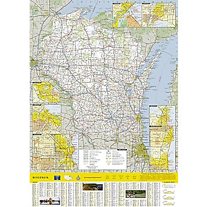Wisconsin Map (National Geographic Guide Map)