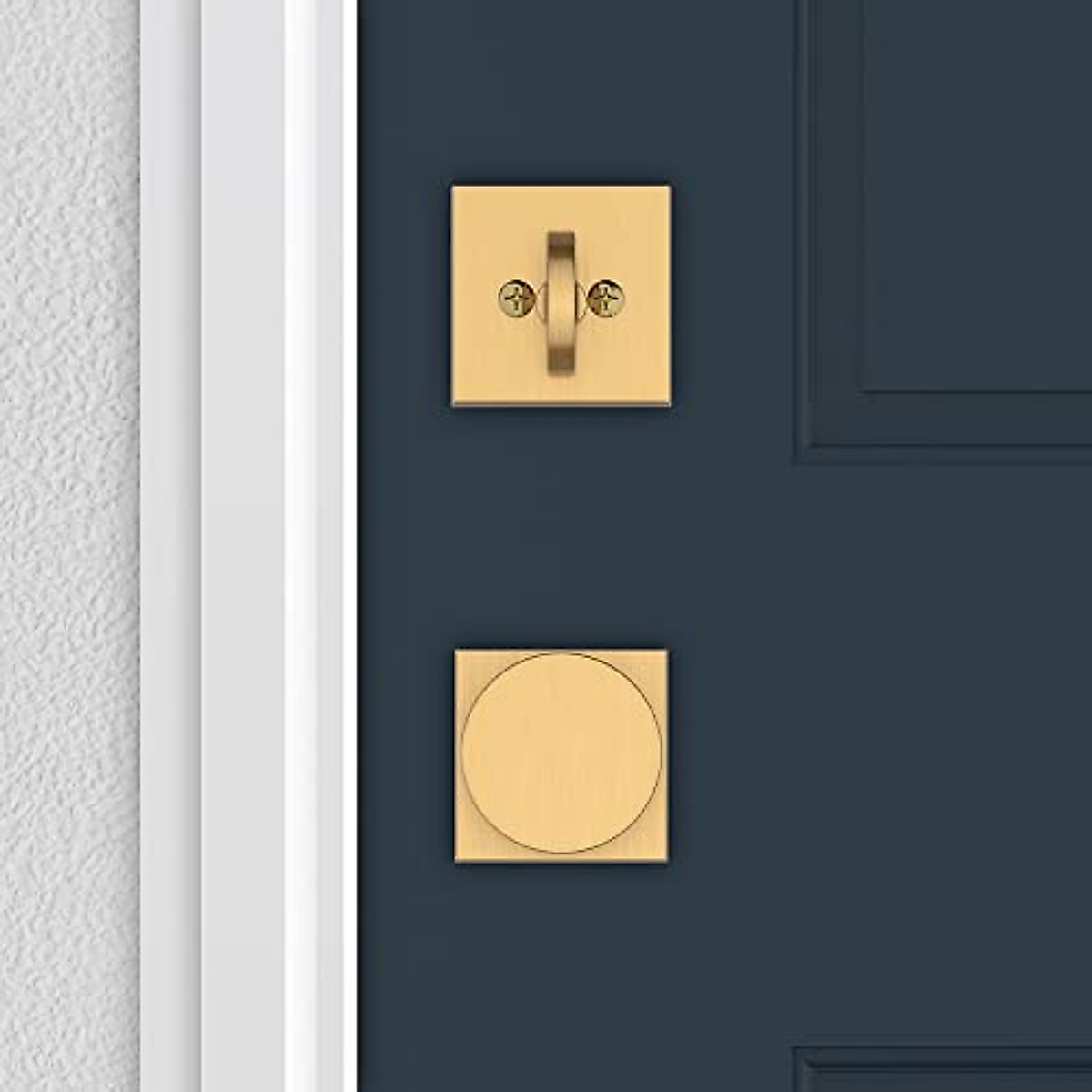 Baldwin SCLAJXCONCSR190 SC.LAJxCON.CSR La Jolla Sectional Single Cylinder Keyed Entry Handleset with Interior Contemporary Knob