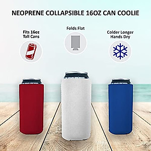 Blank Neoprene 16 oz. Can Coolie (Variety Color 12 Pack)