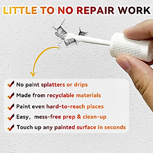 White Touch Up Paint, Multi-Surface Touch Up Paint Pen, White Paint for Chips, Scratches, Interior and Exterior House Paint for Wall Enamel Furniture Appliance Porcelain Cabinet Bath(Semi-Gloss)