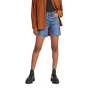 Levi's Women's 501 Mid Thigh Short, Oxnard Choice-Medium Indigo, 27