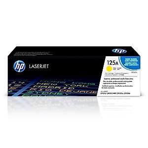 Original HP 125A Yellow Toner Cartridge | Works with HP Color LaserJet CM1312 MFP Series, HP Color LaserJet CP1215, CP1515, CP1518 Series | CB542A
