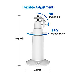 Ayotu Metal Wall Mount Compatible with Google Nest Cam Battery & Stick Up Cam Battery & Arlo Pro 2/3/4/Ultra 2, Waterproof Outdoor Security Bracket, 2 Pack White