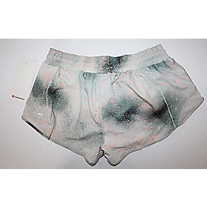 Lululemon Women's Hotty Hot Low Rise LR Running Shorts 2.5-Inch Reflective Size 10 (Splatter Dot Print - SCRF/DVGY)