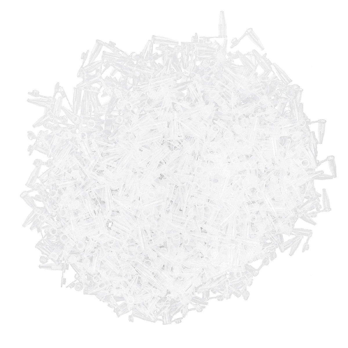 AUEAR, 1000 Pack 0.2ml Micro Centrifuge Tube with Lids Plastic Sample Small Bottle Container Test Vials Micro Centrifuge Tube Clear