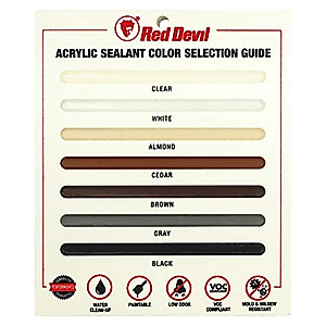 Red Devil 0876 Window & Door Siliconized Acrylic Caulk, 10.1 oz, Clear
