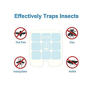 40 Pack Refill Glue Cards Compatible with SH502 and Dynatrap DT3005W Dot Indoor Fly Trap Plug-in Insect Trap Replacement Sticky Glue Boards
