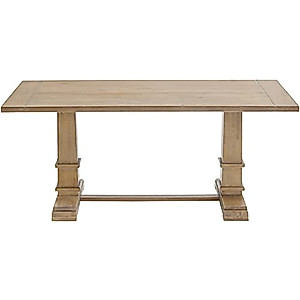 Crosley Furniture Joanna 7-Piece Dining Set with Table and 6 Upholstered Back Chairs, Rustic Brown/Creme