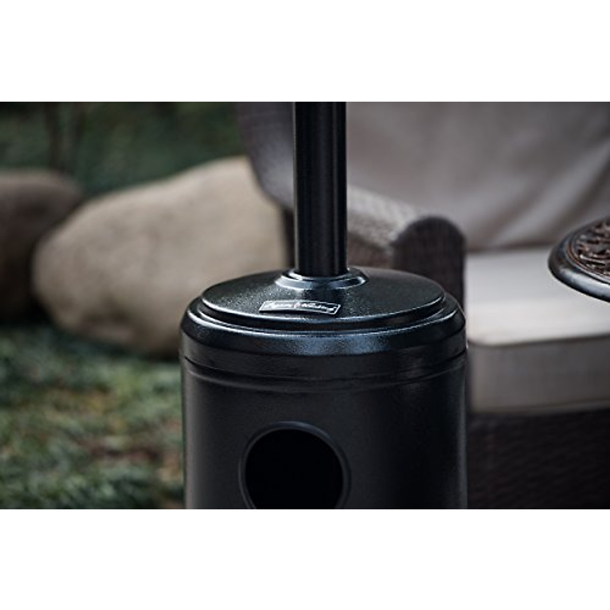 LEGACY HEATING 47000 Btu Propane Patio Heater, Hammered, Black