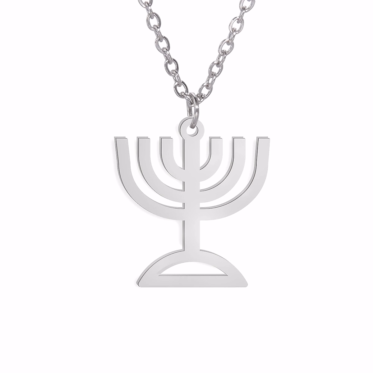LIKGREAT Menorah Necklace Chanukah Necklace for Women Menorah Pendant Necklace Jewish Necklace for Women Hanukkah Jewelry