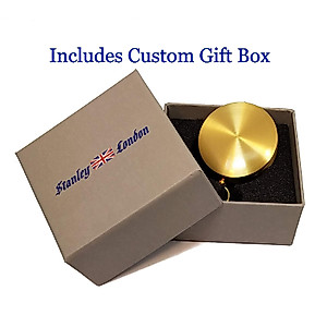 Personalized Wilderness Scouting Brass Pocket Compass | Engraved Gift for Husband, Son, Scouts, Camping, Hiking (My Own Text)